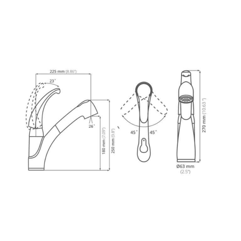 Eclipse stainless steel kitchen faucet – KS3029 – El Tio Sam Puerto ...
