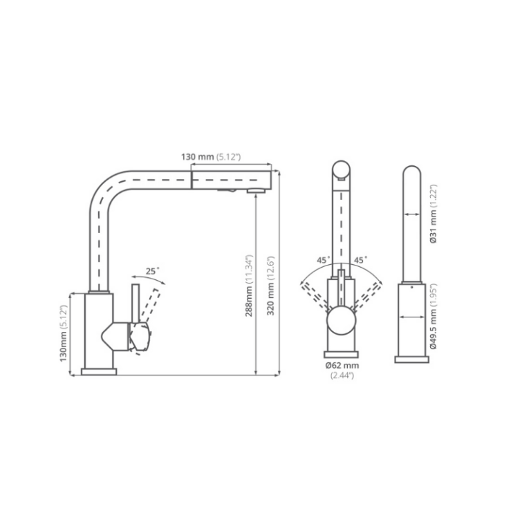 Eclipse stainless steel kitchen faucet – KS3032 – El Tio Sam Puerto ...