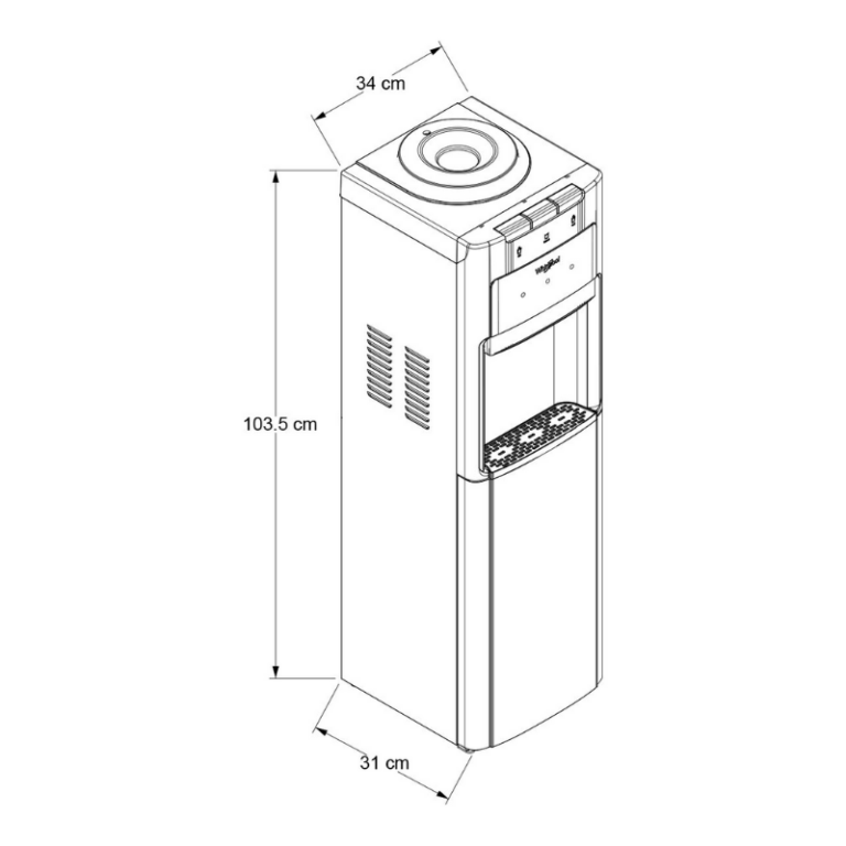Water dispenser Whirlpool Hot and Cold and refrigerator – WK5917B – Tio ...
