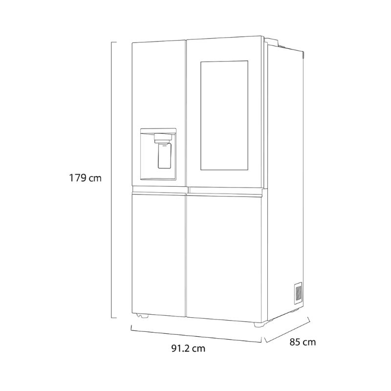 Refrigerator LG Side by Side Duplex – VS27GNIP – Instaview 27 Cubic ...