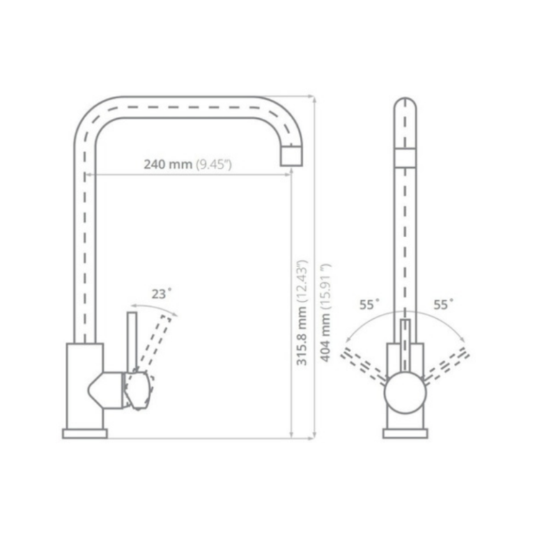 Mezcladora Eclipse negra - EA64 NG PVD - Kitchen faucet - El Tio Sam Puerto Vallarta - El Tío ...