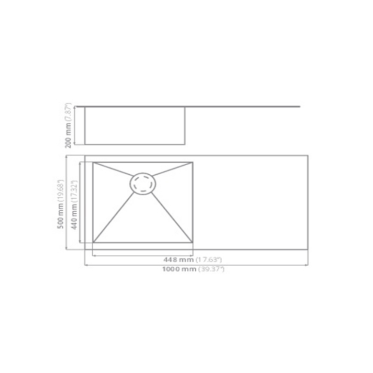 Tarja submontar Quadra con escurridor eclipse - 10050 - Stainless steel sink - Puerto Vallarta ...