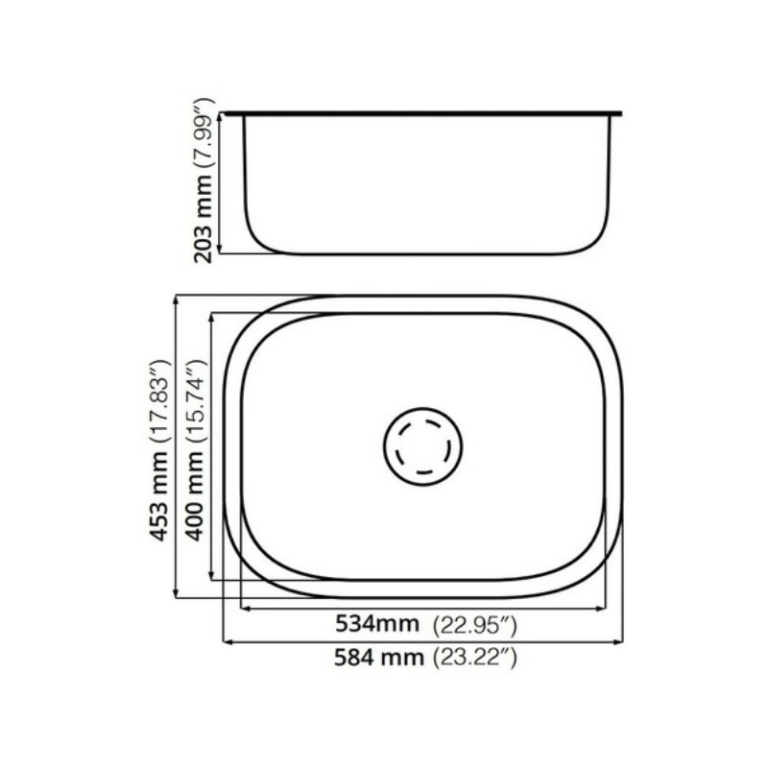 Tarja submontar eclipse - 2318-22 - Stainless steel sink - Puerto Vallarta Tio Sam - El Tío Sam ...