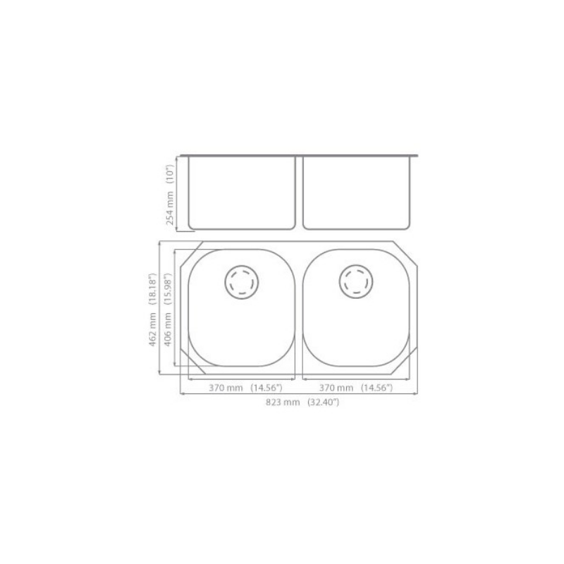 Tarja submontar eclipse - 502HD - Stainless steel sink - Puerto Vallarta Tio Sam - El Tío Sam ...