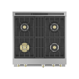 Estufa profesional con 4 quemadores Monogram - ZDP304NTSS ...