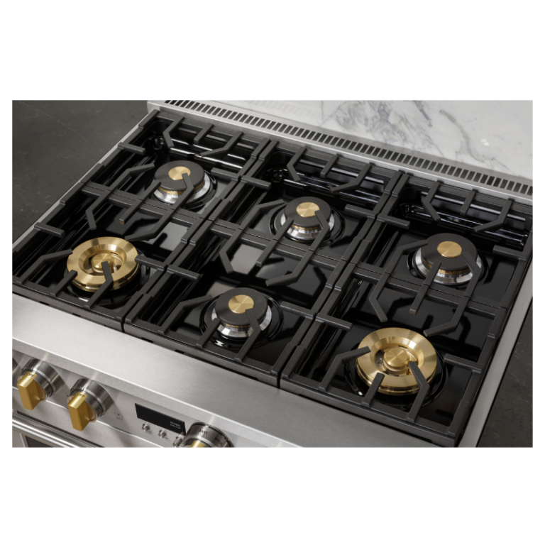 Estufa profesional con 6 quemadores Monogram - ZDP366NTSS ...