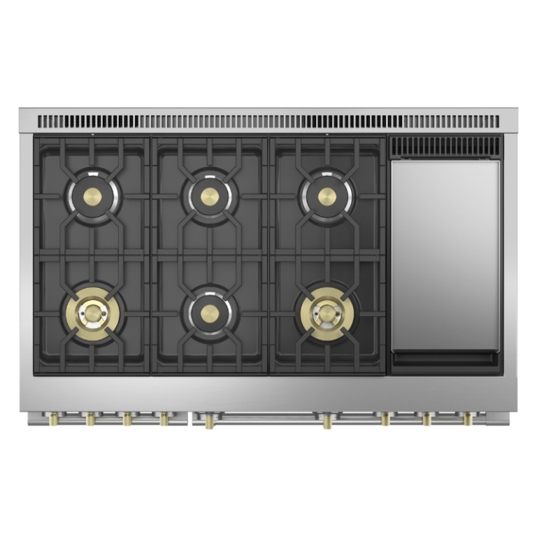 Estufa profesional con 6 quemadores y plancha Monogram - ZDP486NDTSS ...