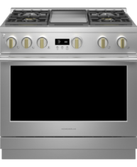 Estufa profesional con 6 quemadores y plancha Monogram - ZDP486NDTSS ...