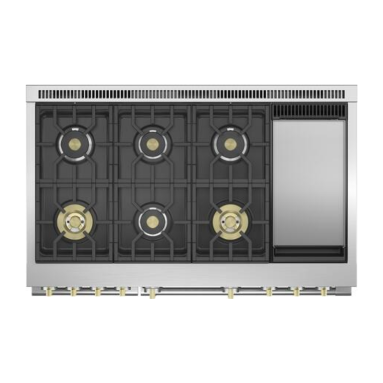 Estufa de gas con 6 quemadores Monogram - ZGP486NDTSS - Professional ...