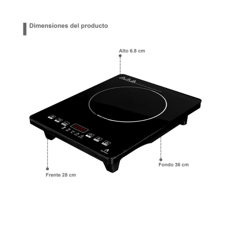 Parrilla de induccion color negro Supra - 1Q-IN - electric cooktop - El ...