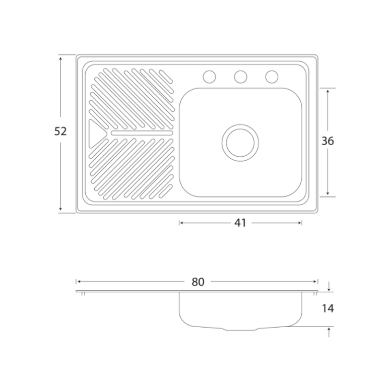 Tarja 1 pila escurrido EB - M-101 - M101 - Kitchen sink - El Tio Sam ...