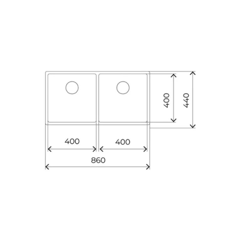 Tarja Dual Mount 2 pilas Teka - BE LINEA RS15 2C 860 - Sink - El Tio ...