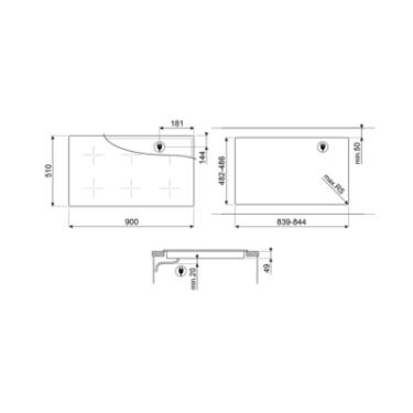 Parrilla de Inducción 90 cm Smeg – SI2951D – Cooktop – El Tío Sam ...